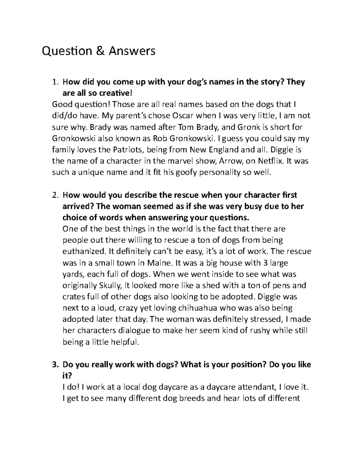 Q and A - assignments and coursework - Question & Answers How did you ...