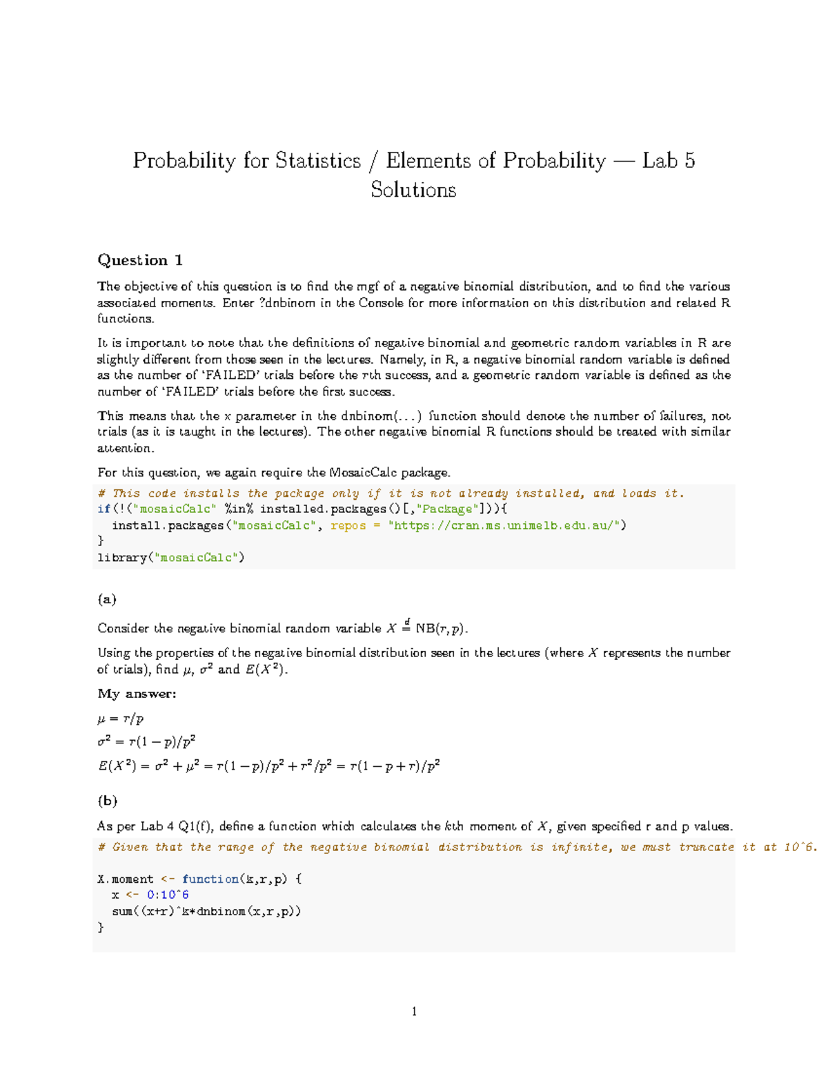 Lab-5-Solutions v2 - lab - Probability for Statistics / Elements of ...