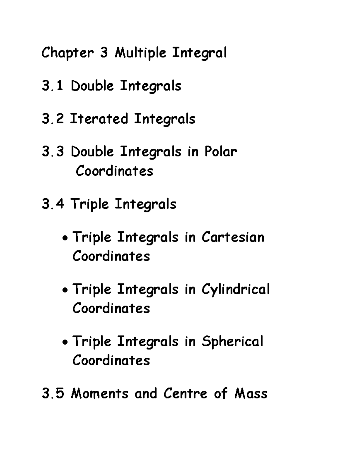 Chapter 3 Multiple Integral part1 - Chapter 3 Multiple Integral 3 ...