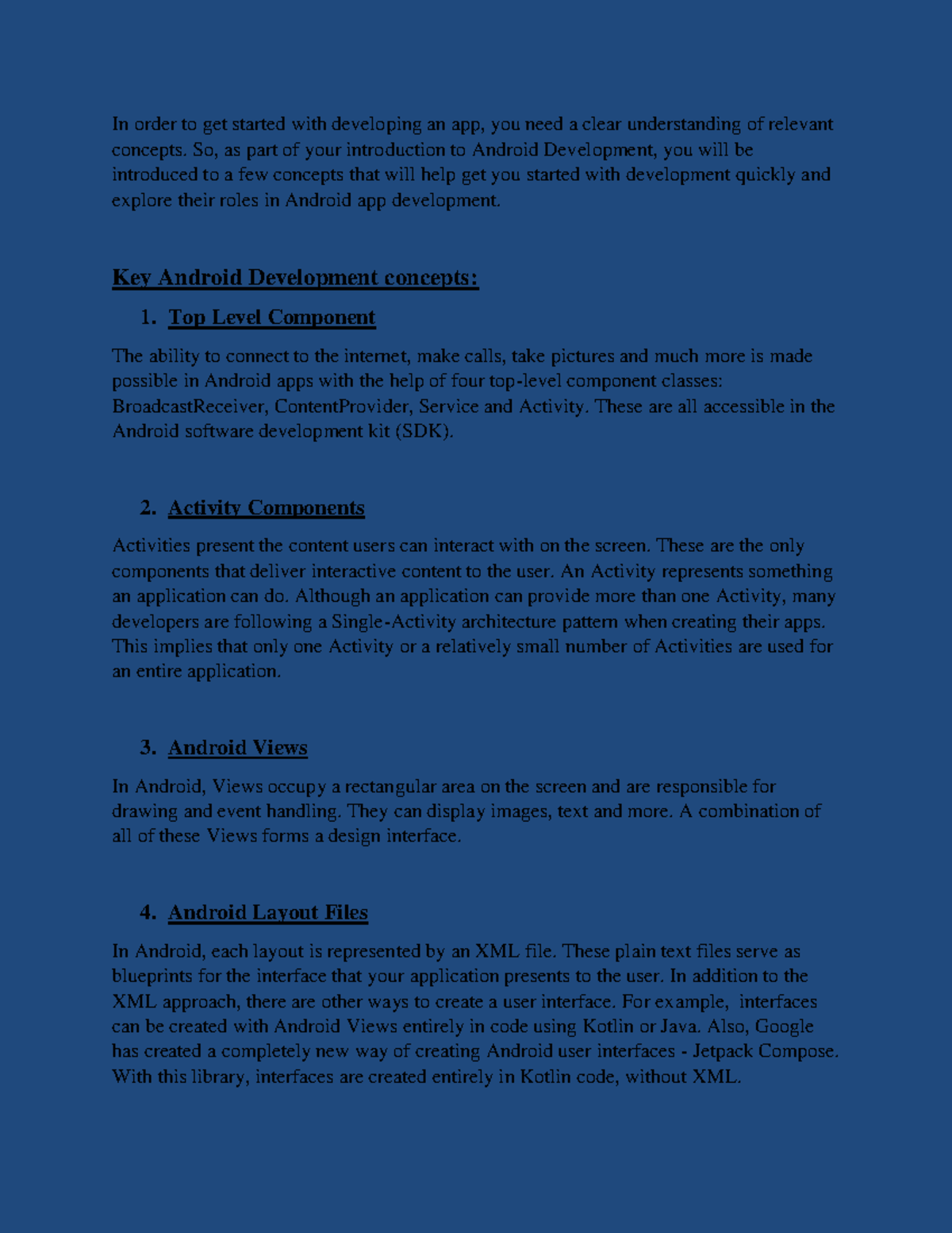 Android App Cheat Sheet - In order to get started with developing an ...