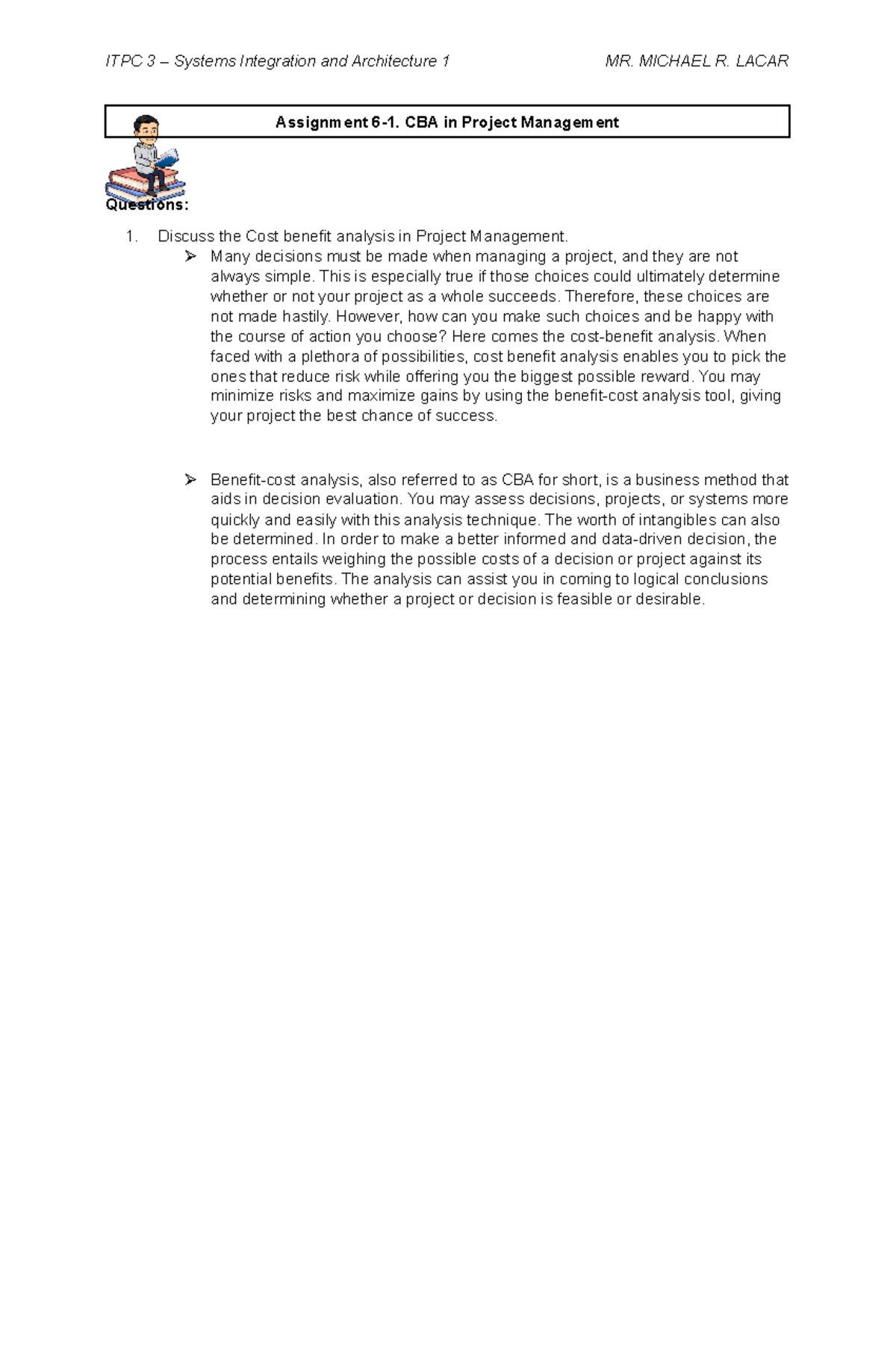 Systems Integration and Architecture 1 - Lecture 1 - ITPC 3 – Systems ...