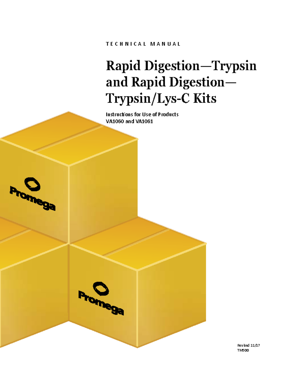 Rapid Digestion Trypsin and Rapid Digestion Trypsin Lys C Kits ...