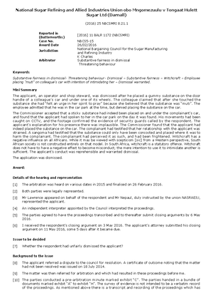 Section 189 Standard Operating Procedure - SECTION 189A RETRENCHMENT ...