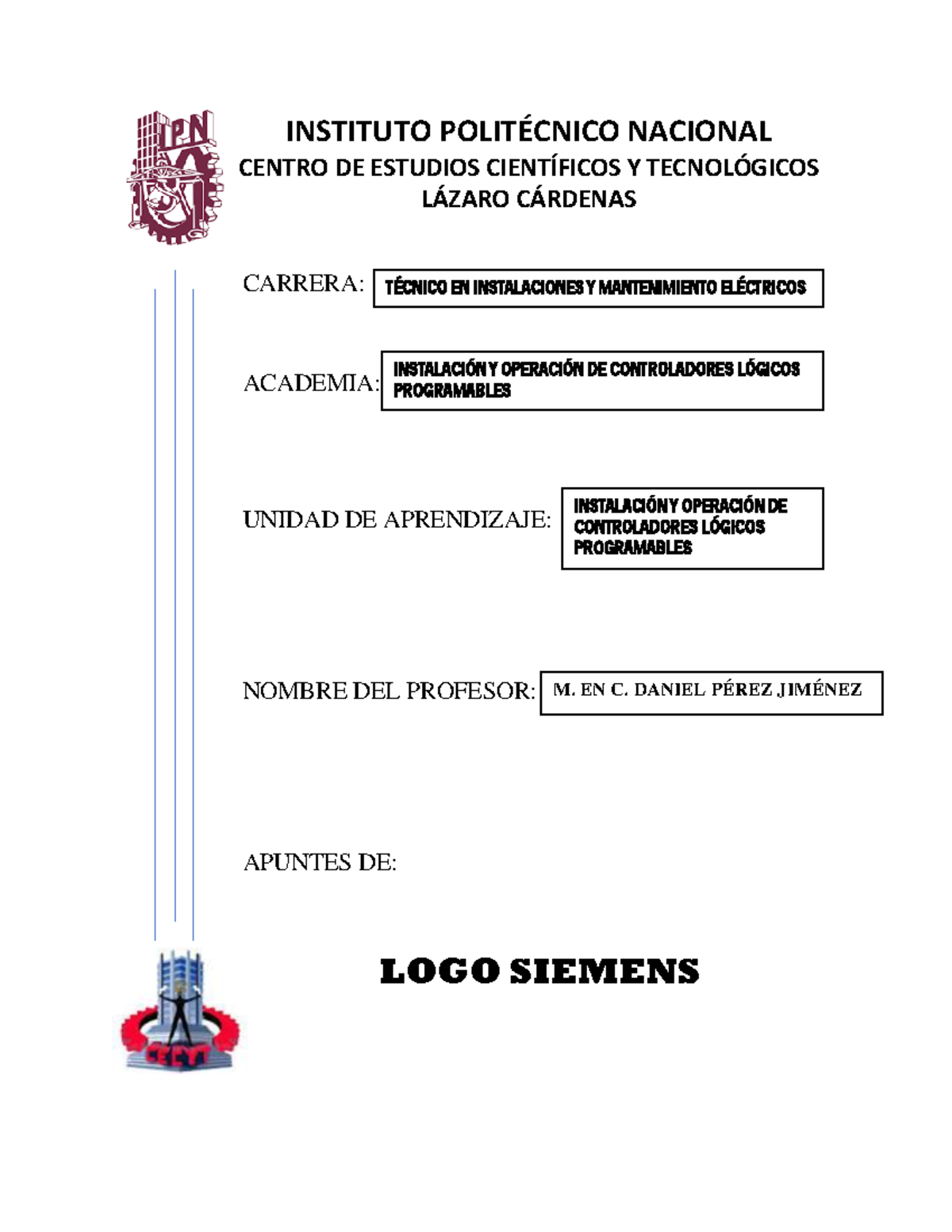 LOGO PRACTICAS DE CLASE - INSTITUTO POLITÉCNICO NACIONAL CENTRO DE ...