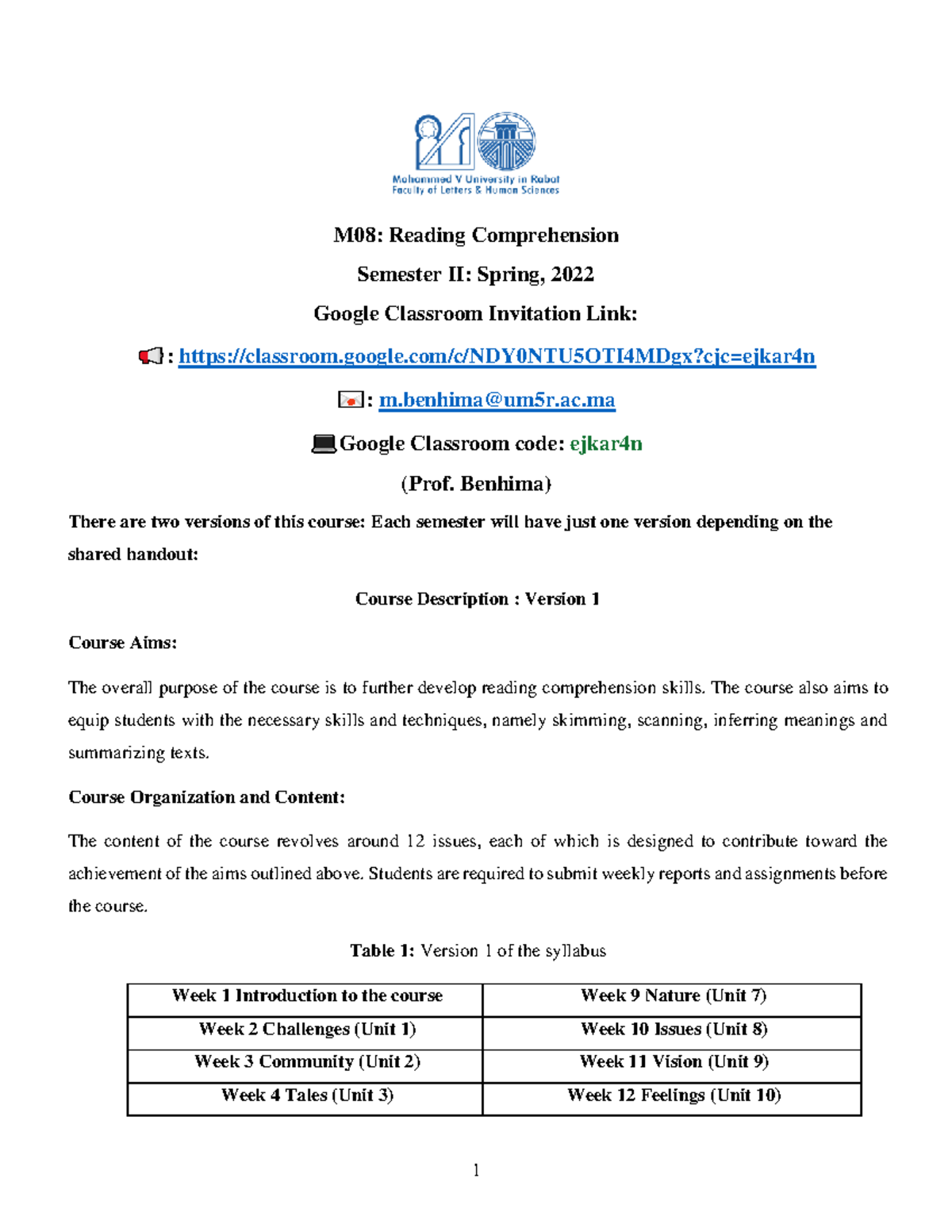 Reading Comprehension Lecture Notes Draft - M08: Reading Comprehension ...