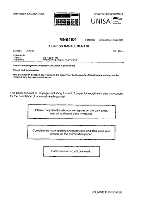 Assignment 5 MNB1601 - QUIZ Assessment 5 Open course index Started on ...