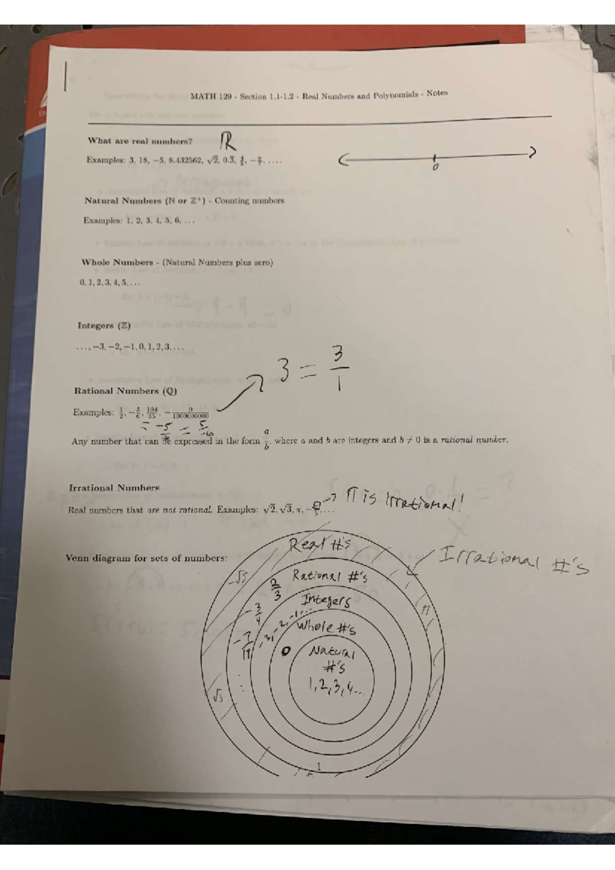 Math 129 sec.1 - great sums of math - MATH 129 Section Real Numbers and ...