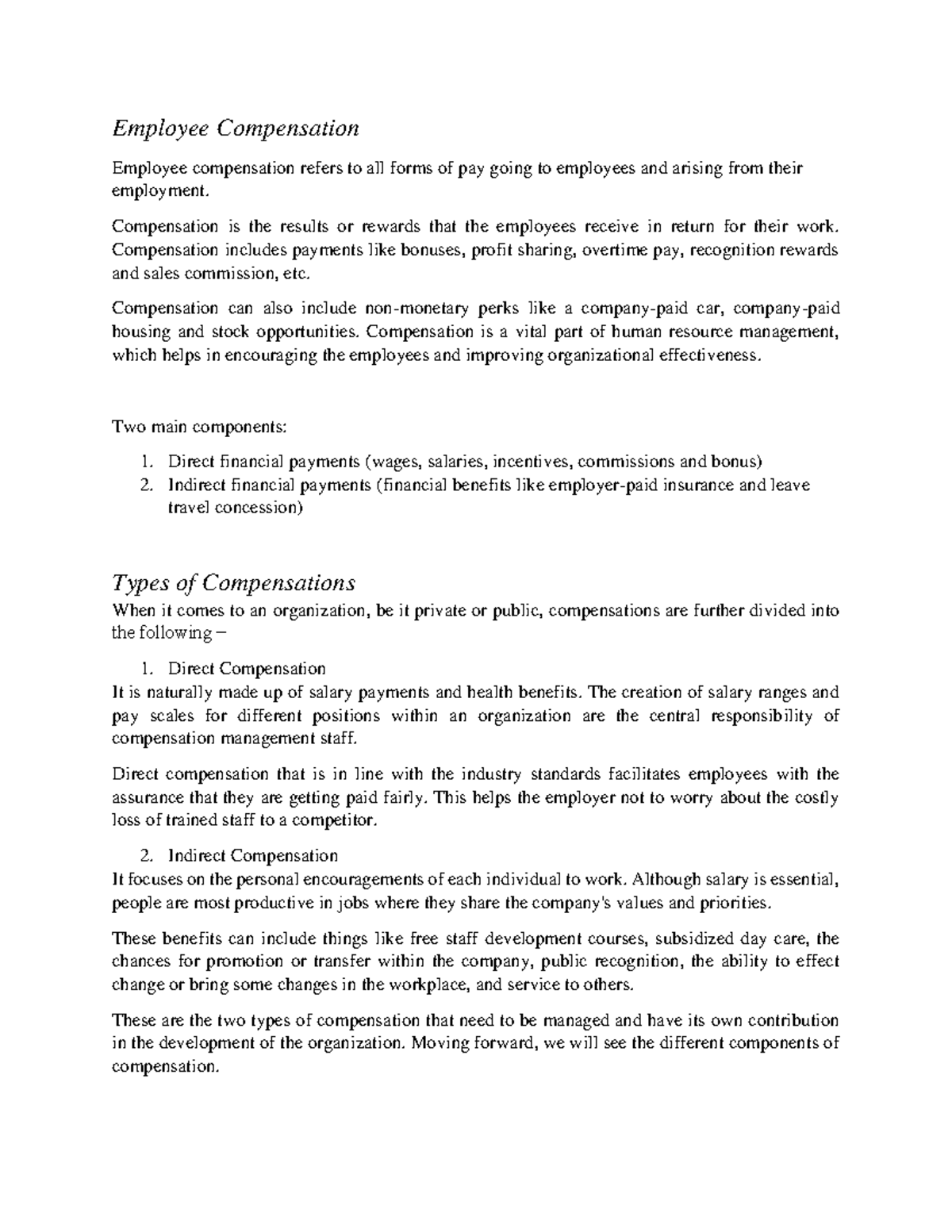 UNIT 5 - human resource management lecture notes - Employee ...