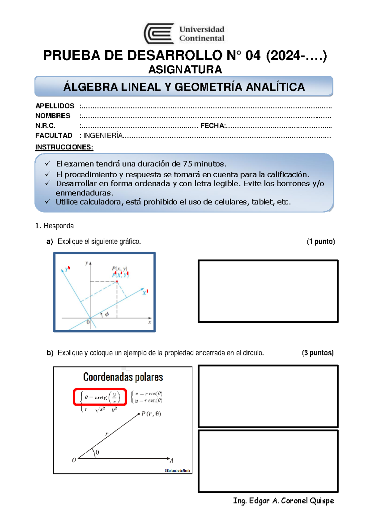 Prueba DE Desarrollo N° 04 - Tentativa - PRUEBA DE DESARROLLO N° 0 4 ...