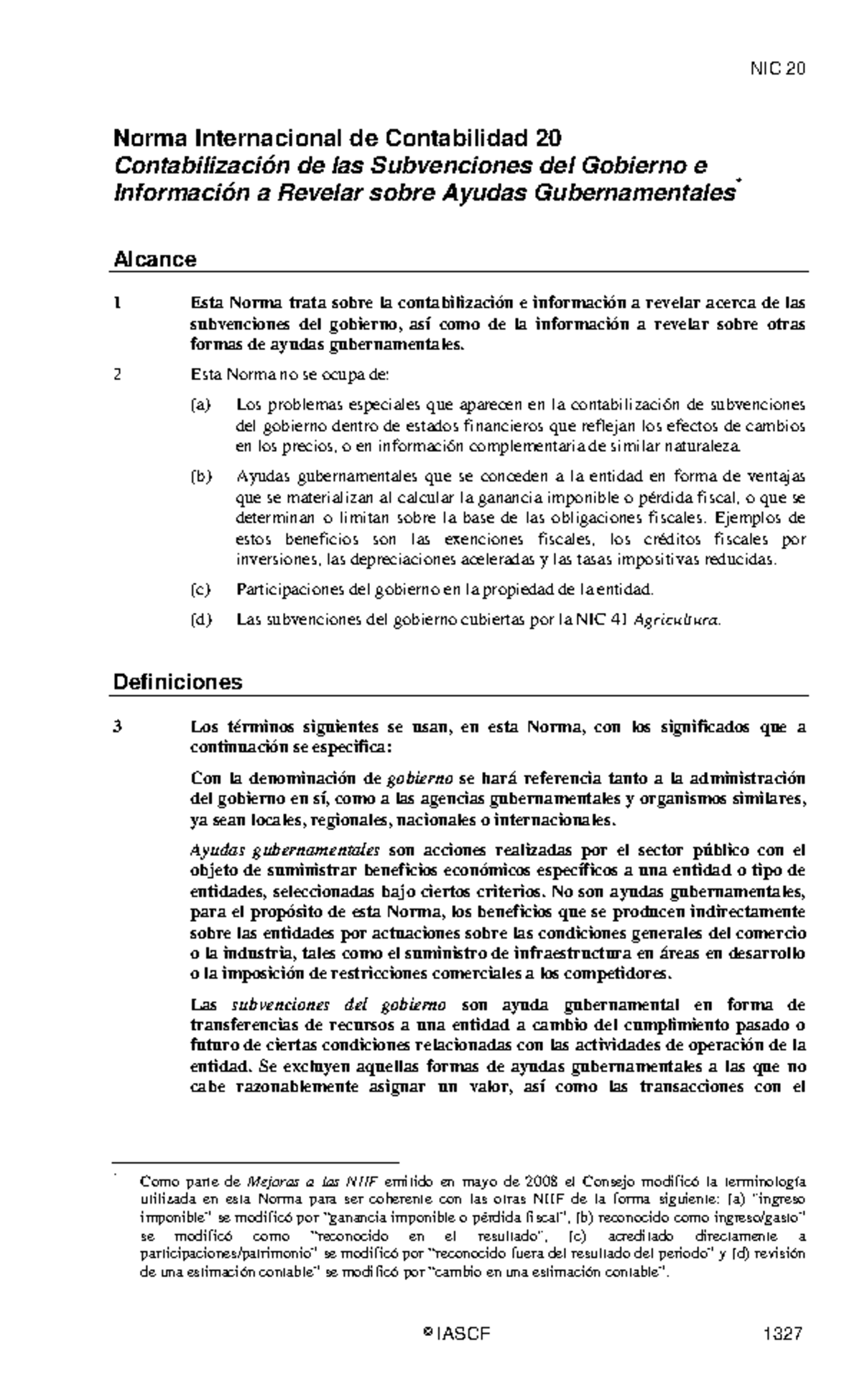 20 NIC - Nic 20 - Norma Internacional de Contabilidad 20 ...