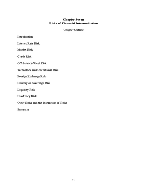 Chap009 - chapter 9 - Chapter Nine Interest Rate Risk II Chapter Outline Introduction Duration A ...