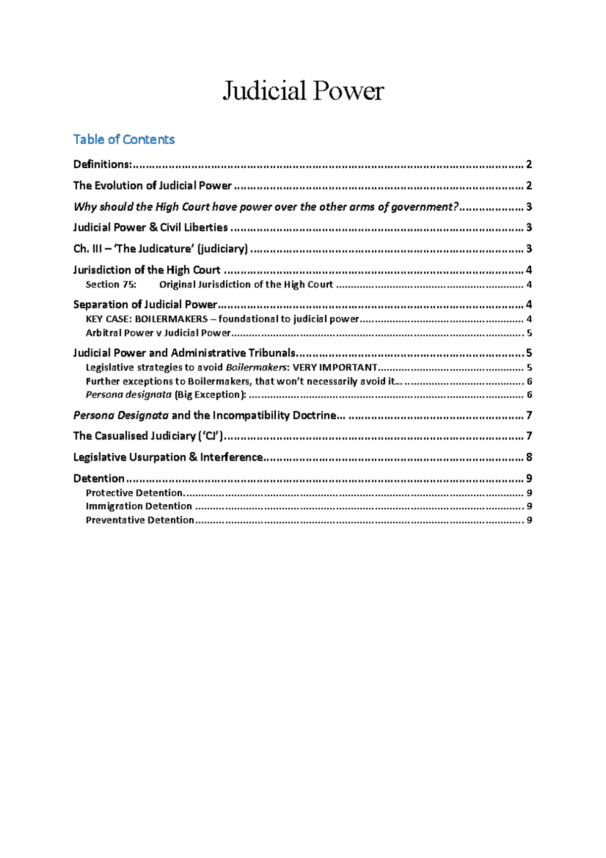 Spring 2019 Lect Five-Judicial Power - Warning: TT: undefined function: 32 Judicial Power - Studocu