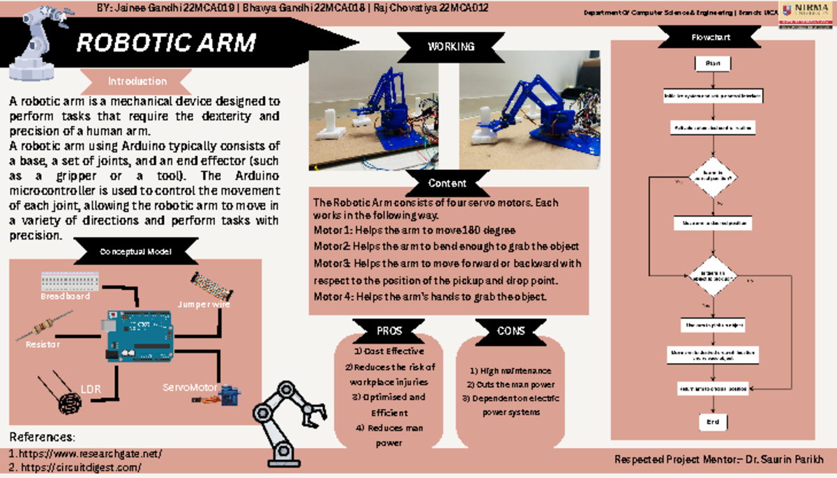 22mca012 018 019 - Practice Material - ROBOTIC ARM Conceptual Model ...