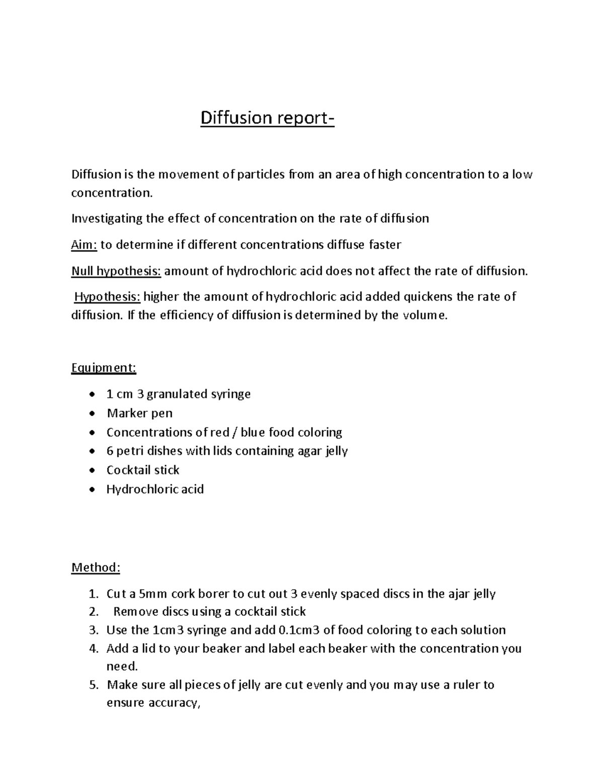 Diffusion 248 - appliiiedddd science - Diffusion report- Diffusion is ...