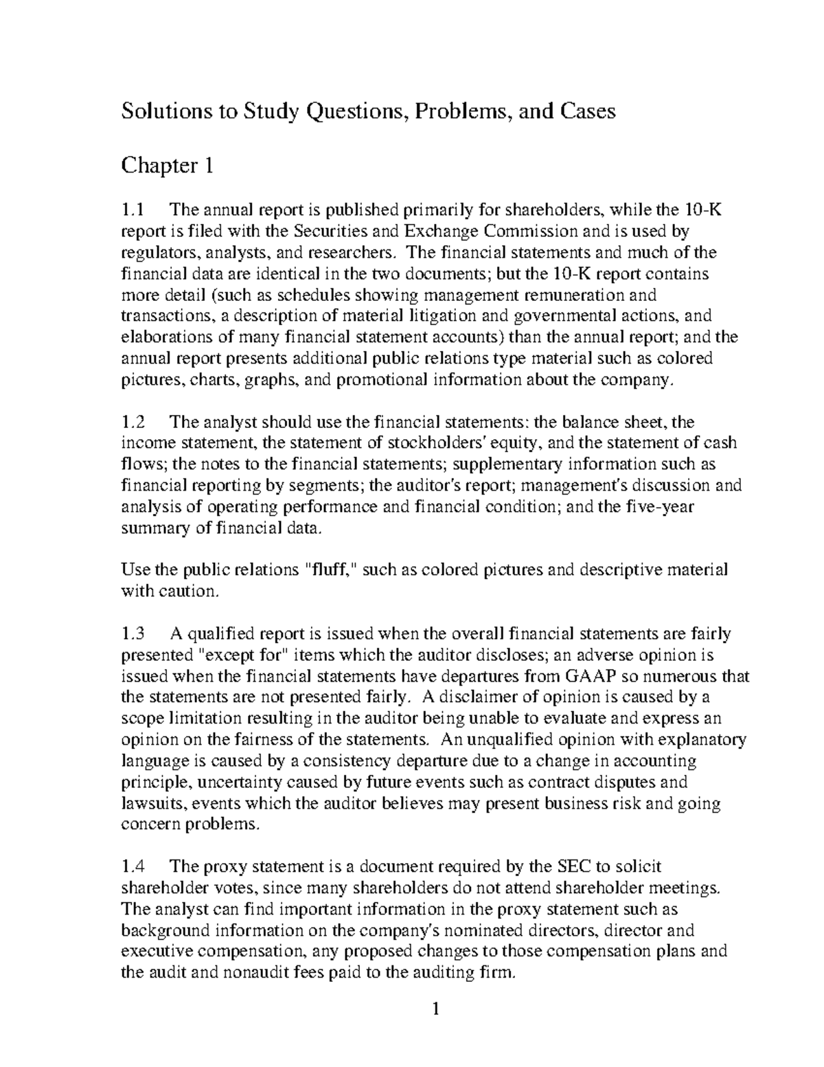End of chapter Solution of Accounting Problems (end of chapter ...
