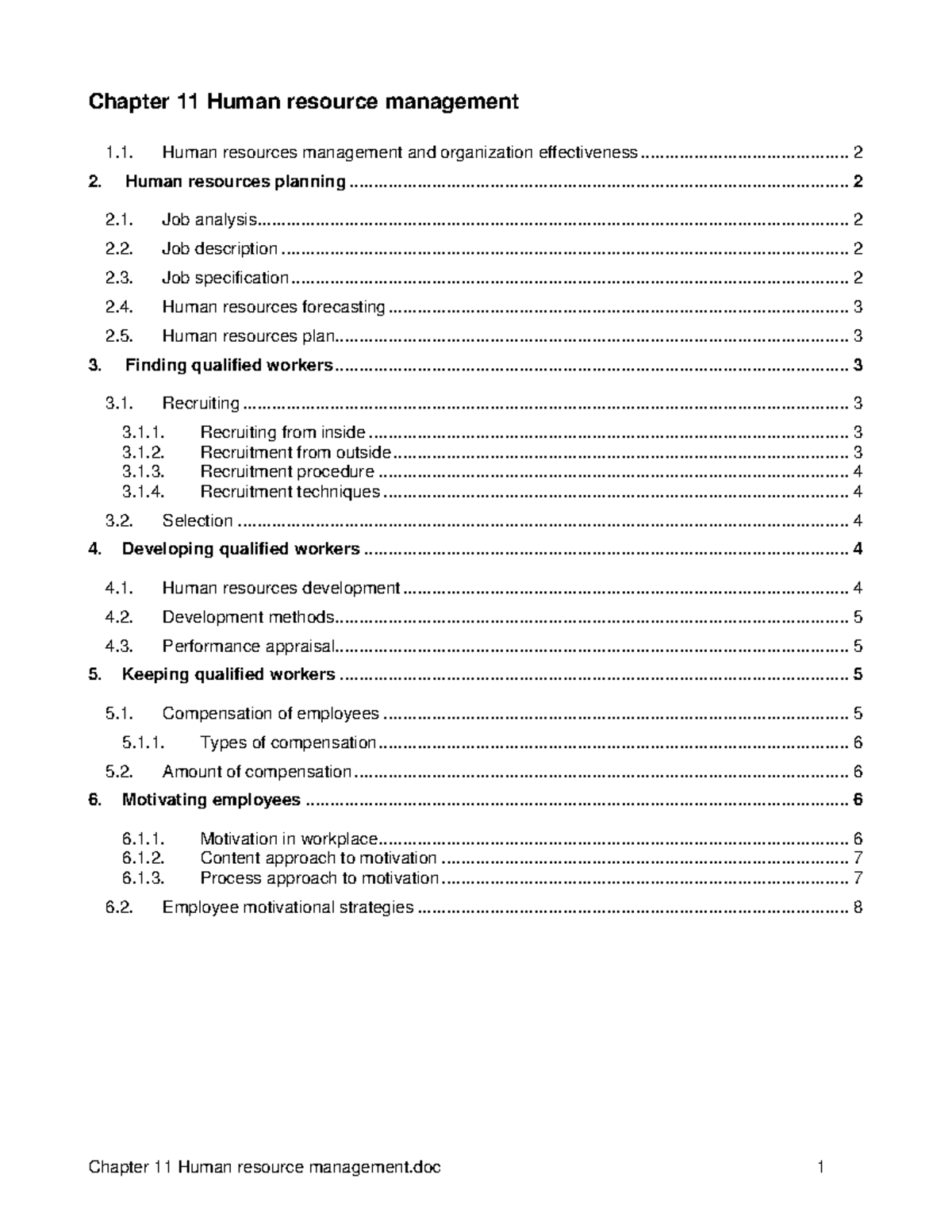 MNB1601- Notes-Chapter 11 human resource management - Chapter 11 Human ...