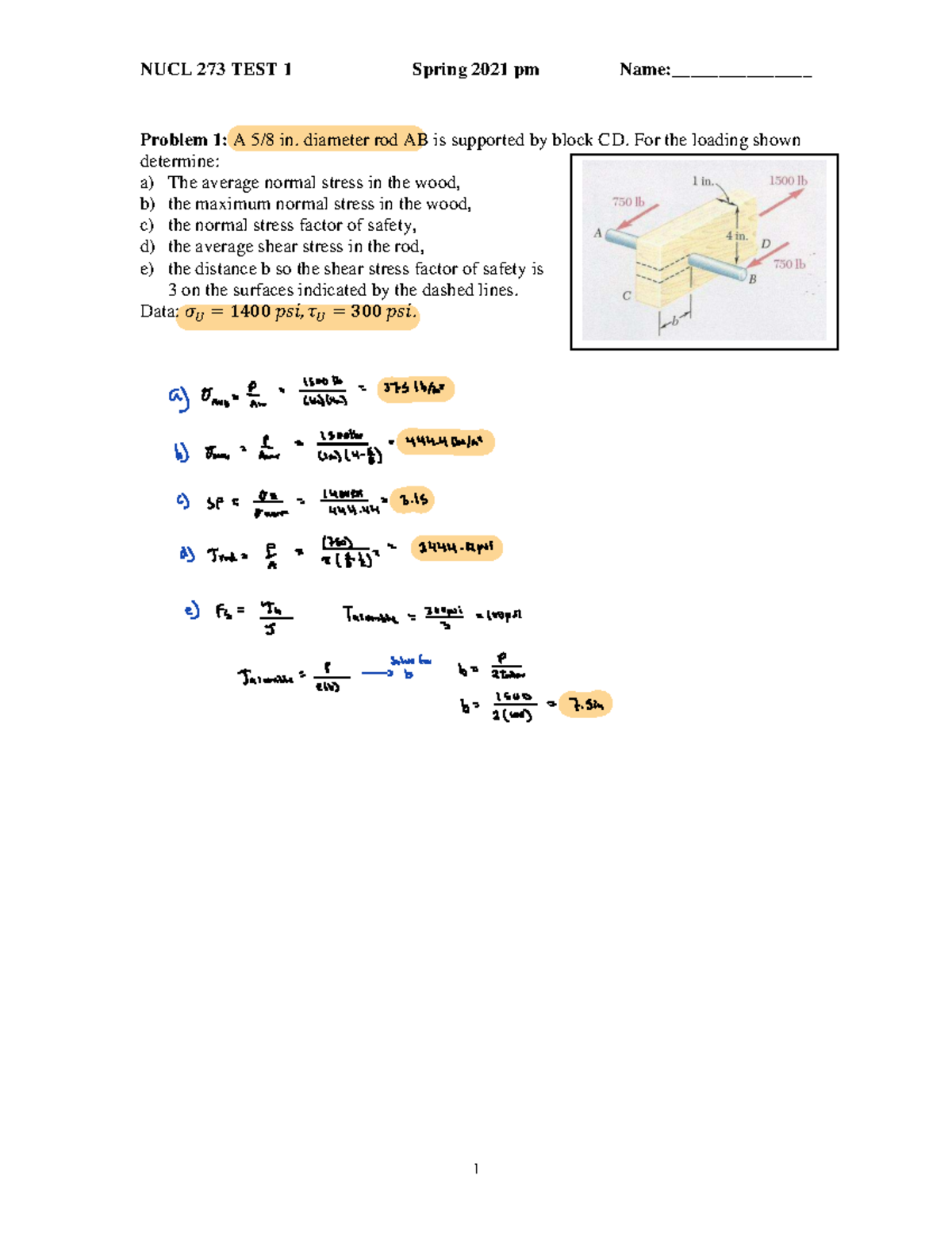 Test1 S21pm - NUCL 273 TEST 1 Spring 2021 pm Name:_______________ 1 ...