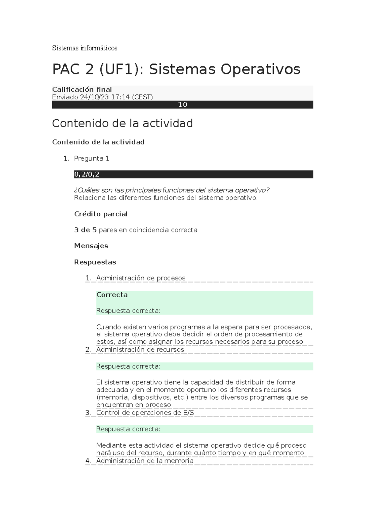 PAC2 uf1 Sistemas informáticos - Sistemas informáticos PAC 2 (UF1): Sistemas Operativos ...