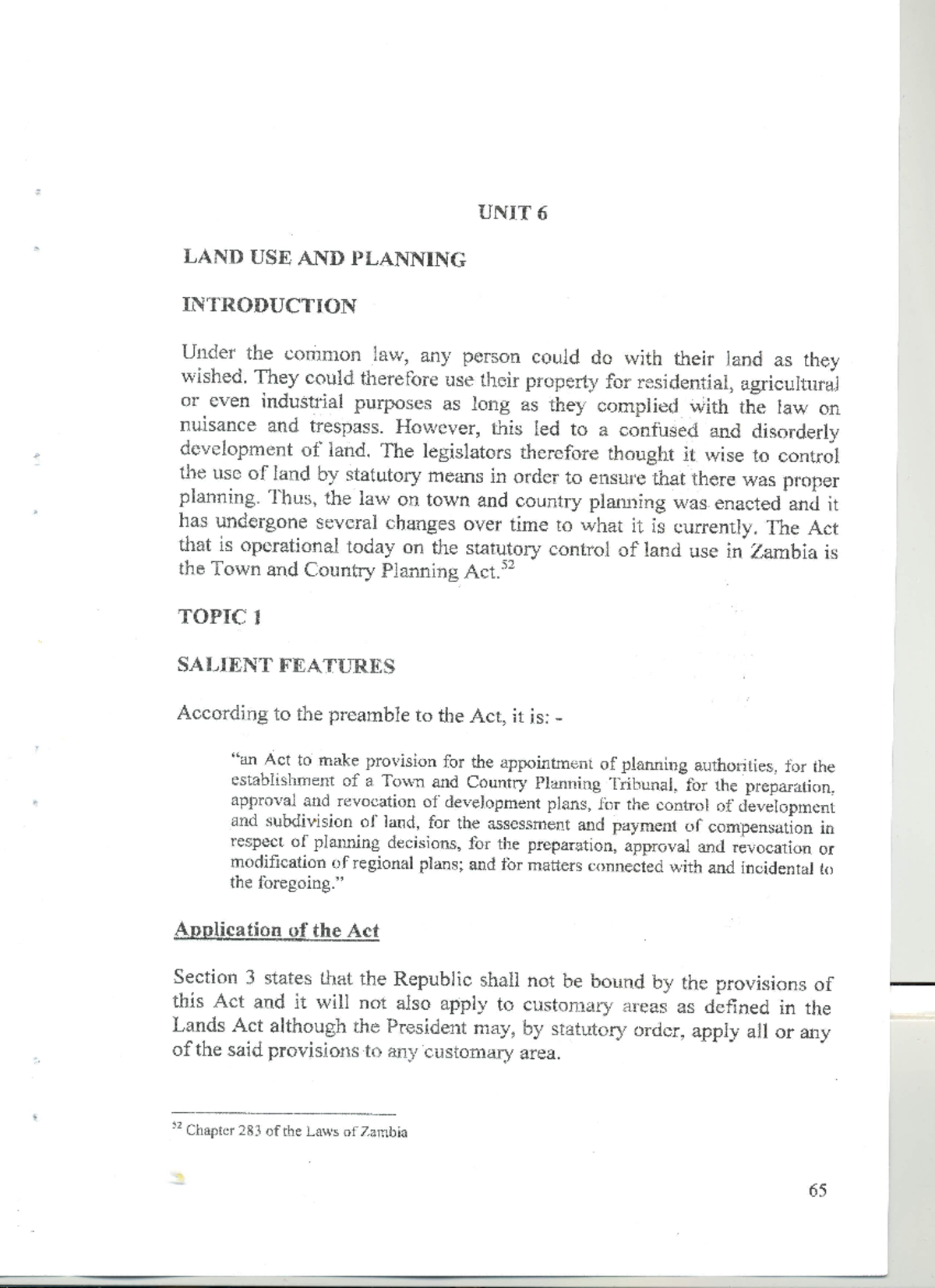 LL34 Unit Six - module - Land Law - Studocu