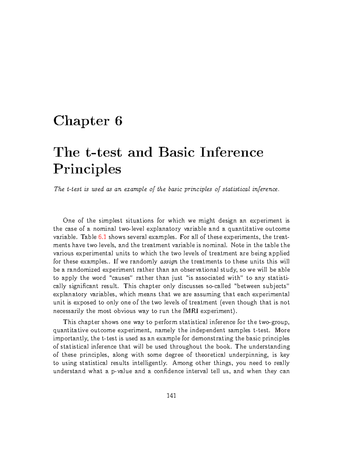 Chapter 6 - Introduction to Data Analytics - Chapter 6 The t-test and ...