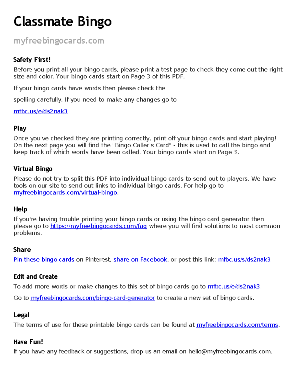 Classmate Bingo - class introduction activity - Classmate Bingo ...