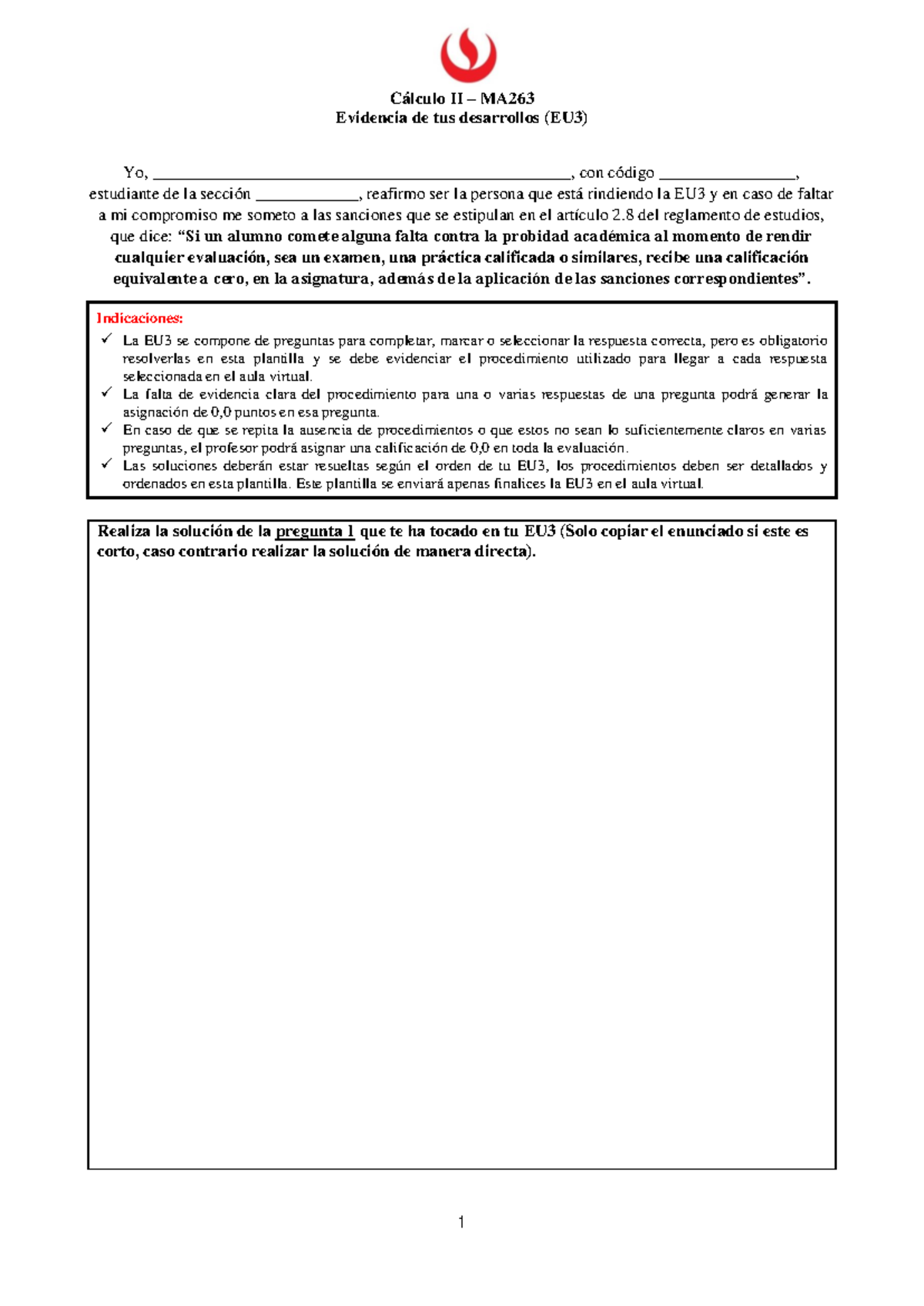 MA263 Plantilla - Desarrollo EU3 (Evidencia) - Cálculo II – MA 263 Evidencia de tus desarrollos ...