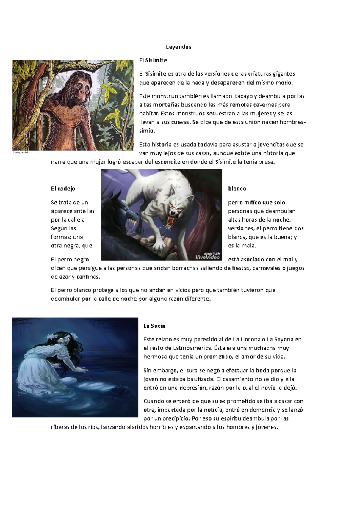 Leyendas - Leyendas El Sisimite El Sisimite es otra de las versiones de ...