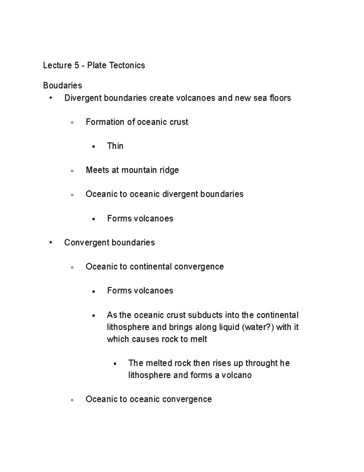 Lecture 5 - Plate Tectonics - Lecture 5 - Plate Tectonics Boudaries ...