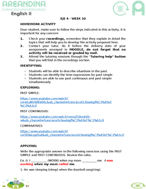 English 2 - EJE 1 - week 2 - eje 1 - EJE 1 - WEEK 2 HOMEWORK ACTIVITY ...