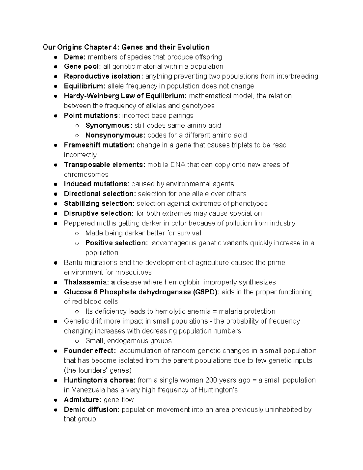 OO CH4: Genes and Their Evolution - Our Origins Chapter 4: Genes and ...