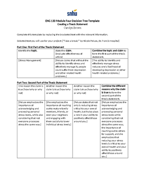ENG 130 Module Four Preliminary Introduction Template - Write sentences ...