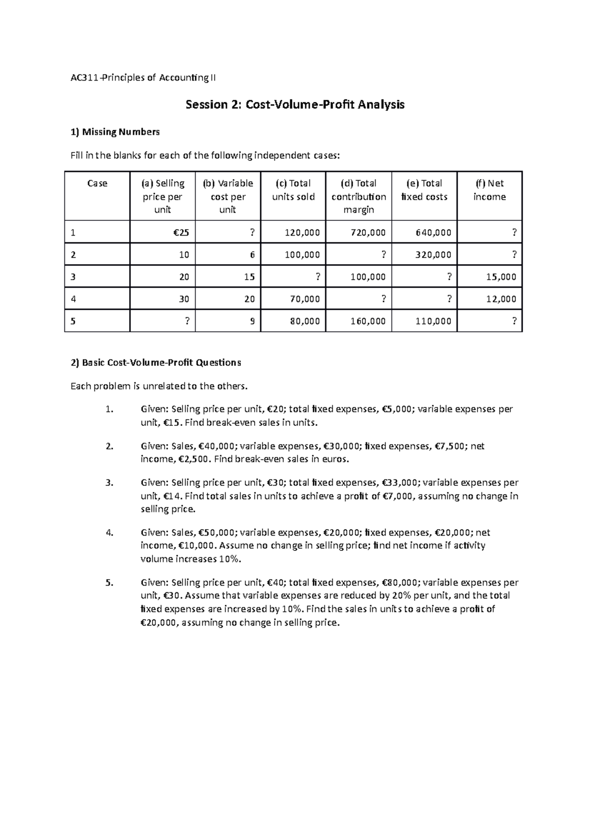 Session 2 CVPA exercises et correction bna - AC311-Principles of ...