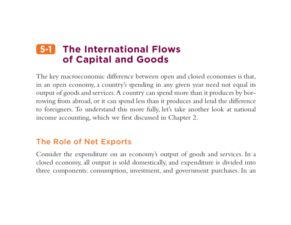 The International Flows of Capital and Goods - MACRO ECONOMICS - Studocu