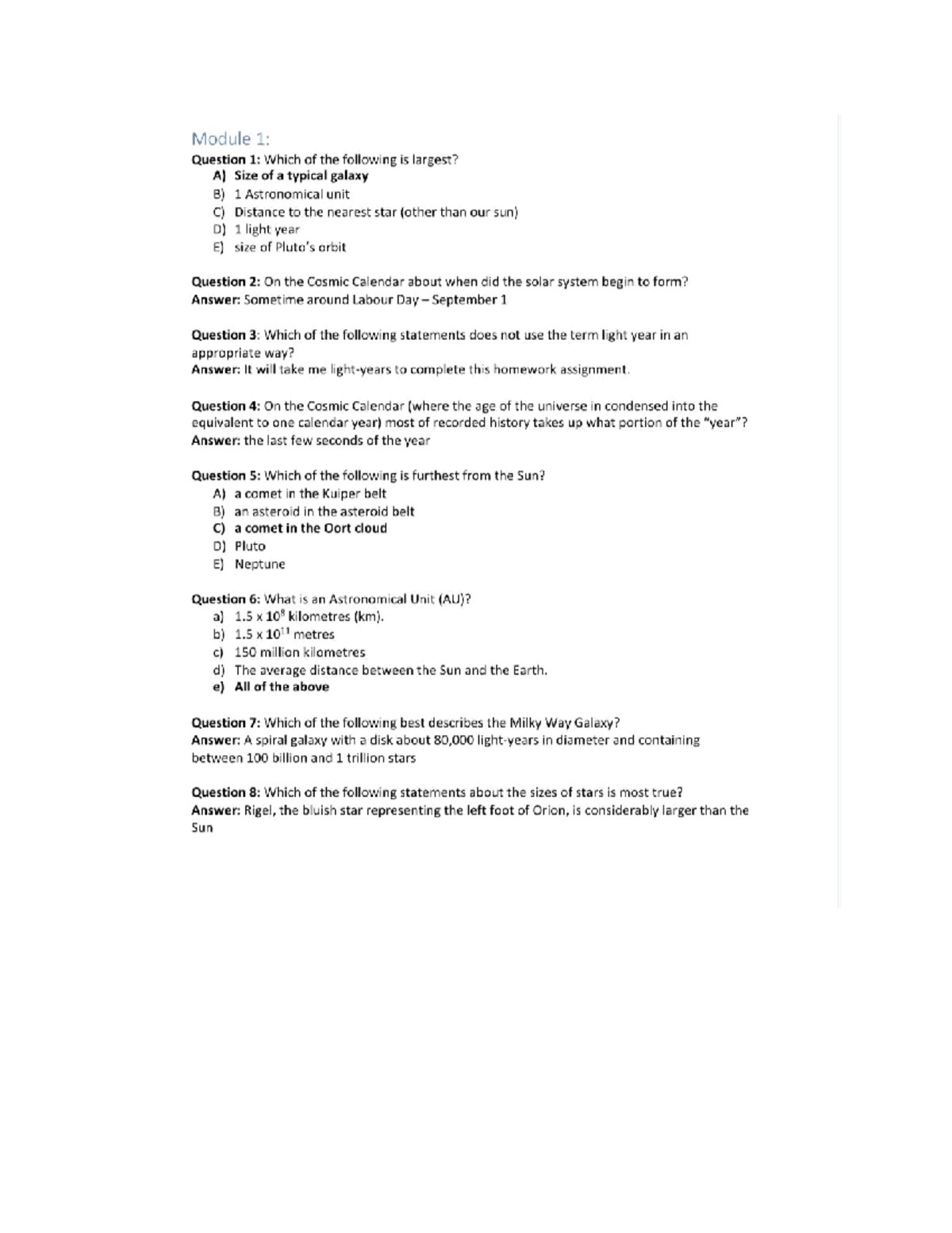 AS 101 Final Exam - Module 1: Question 1: Which of the following is ...