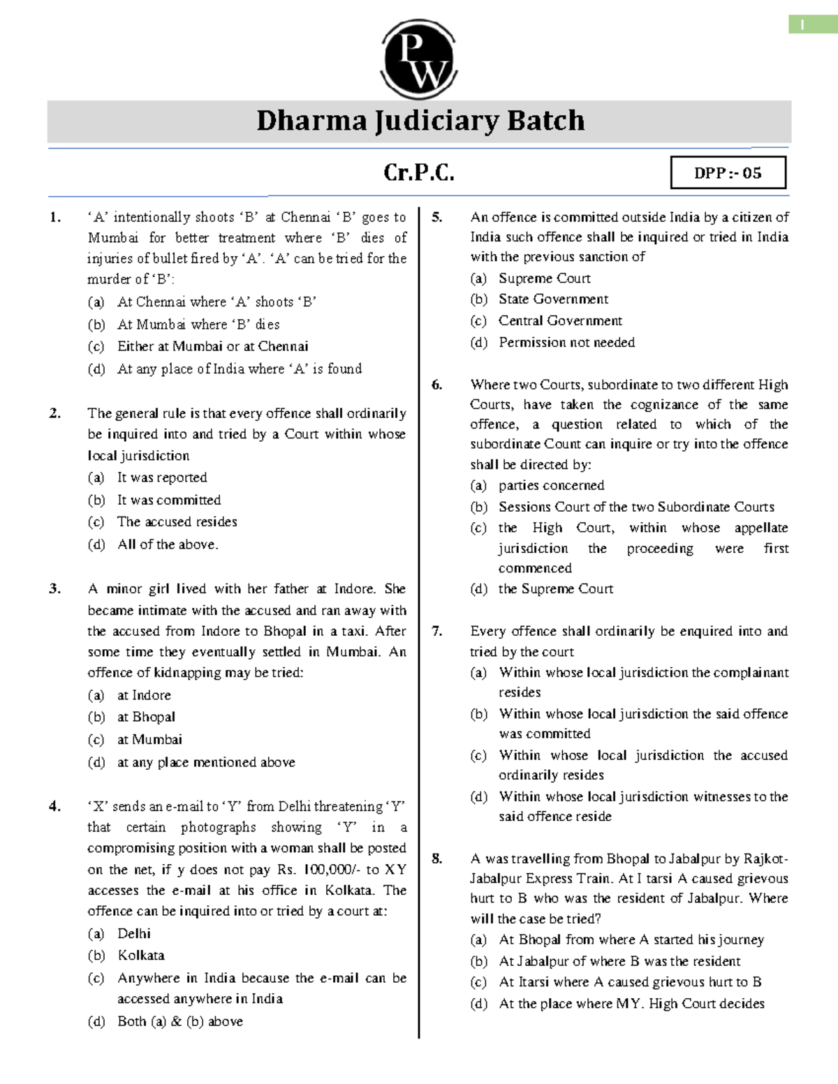 655cf3944c92330018537836 ## Cr PC DPP - 05 - Dharma Judiciary Batch Cr.P. ‘A’ intentionally ...