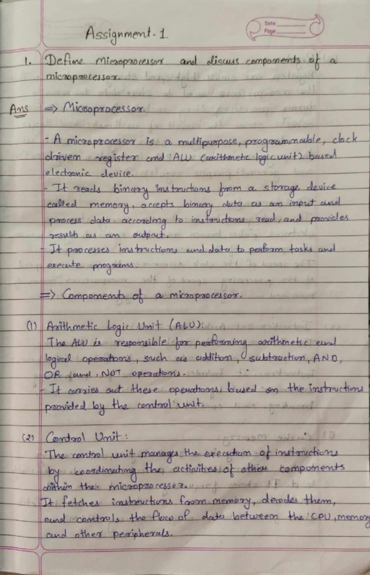 MPI assignment dhr - Microprocessor & Interfacing - Studocu