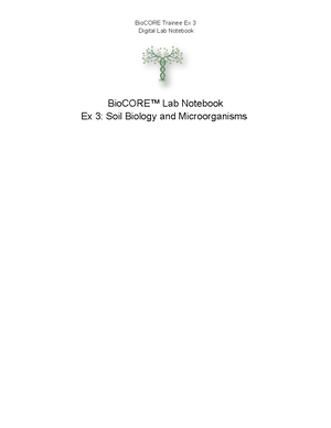 BIO 1802 DLN 5 - Digital lab notebook - Digital Lab Notebook BioCORE ...