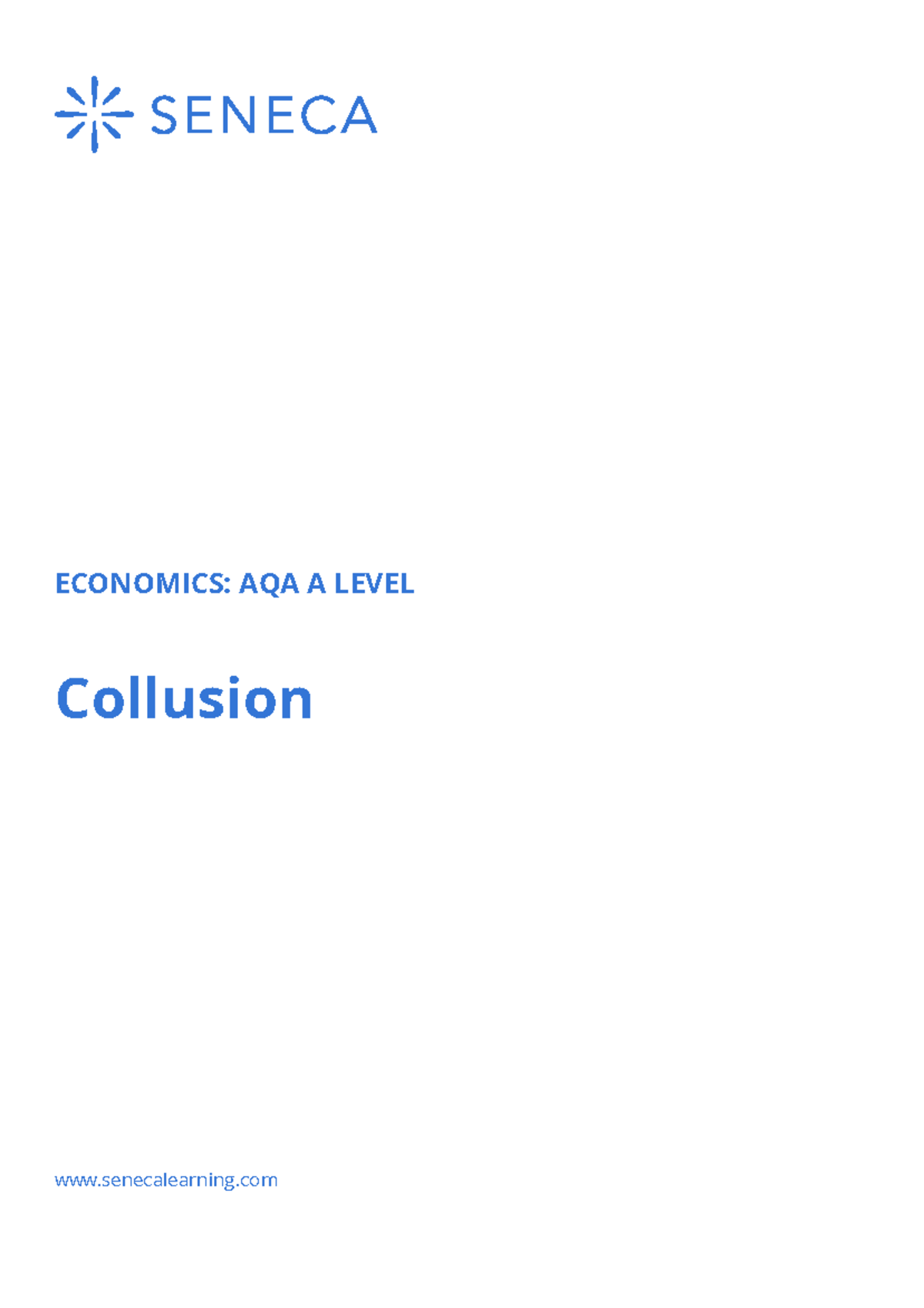 Collusion - ECONOMICS: AQA A LEVEL Collusion senecalearning Preventing ...