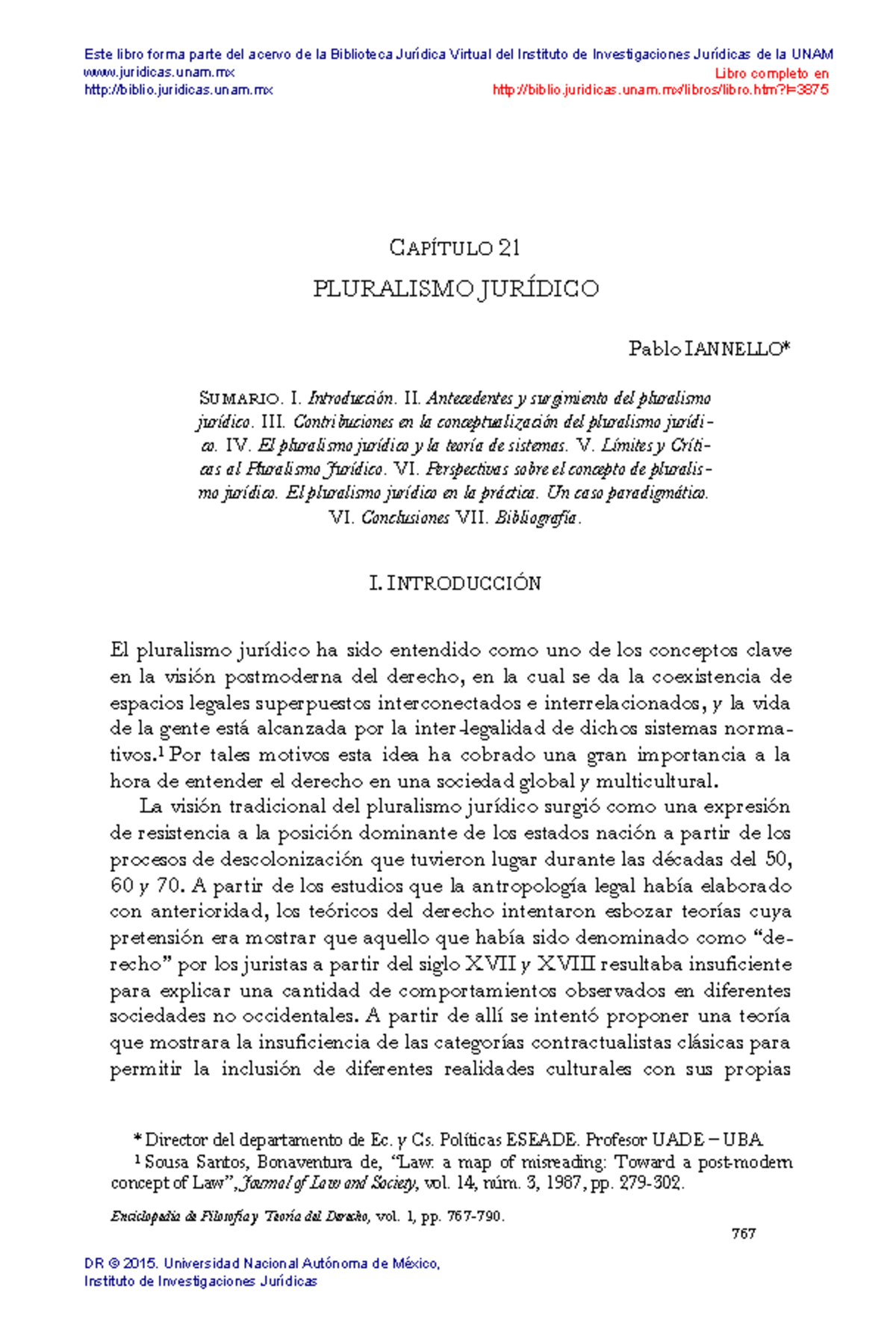 24 - Capitulo 21 Pluralismo Jurídico de Pablo Iannello - Enciclopedia ...