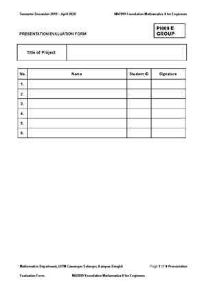 Laboratory Report Assessment Rubrics - MEM 564: Manufacturing Processes ...