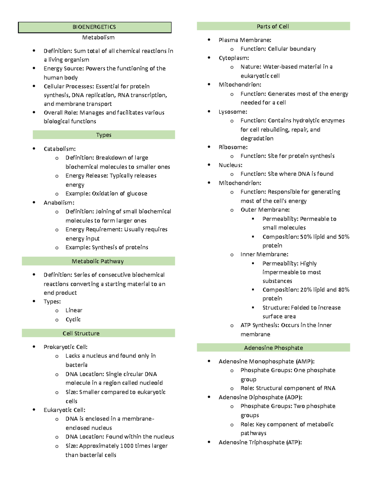 Bioenergetics - biochemistry - BIOENERGETICS Metabolism Definition: Sum ...