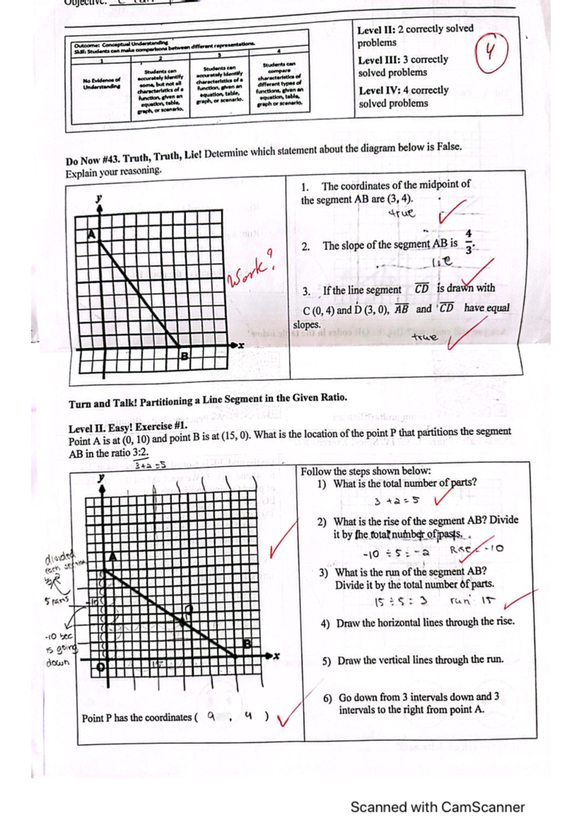 Geometry Lesson #43. Partitioning a Line Segment - Studocu