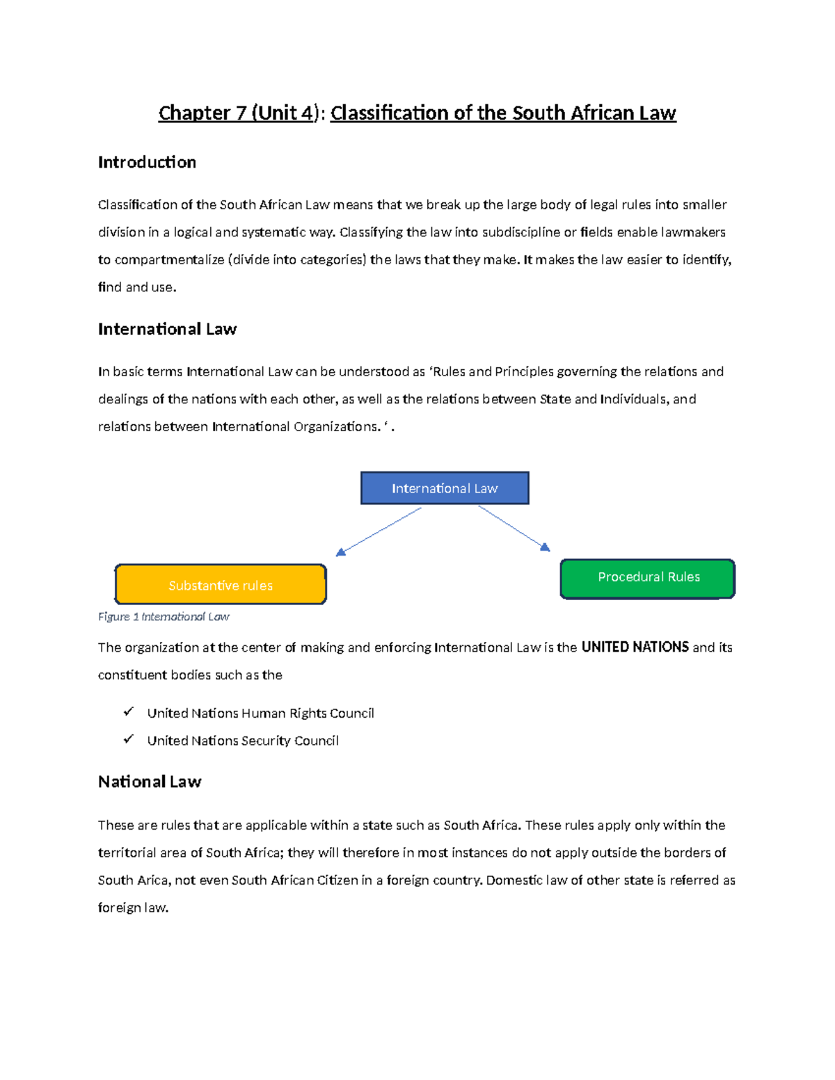 LFSA 1500 Chapter 7 - Summary Legal Foundation of the South African Law ...
