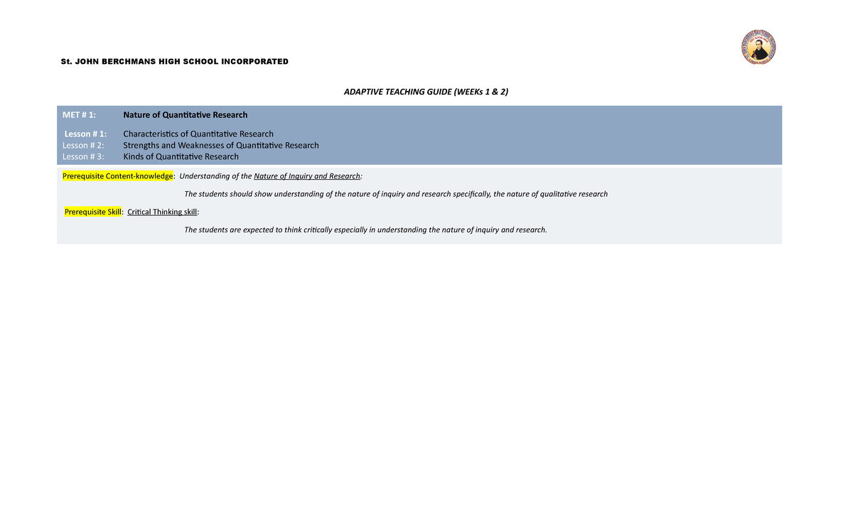 ATG Duran - Amen, Jesus is Lord - ADAPTIVE TEACHING GUIDE (WEEKs 1 & 2 ...