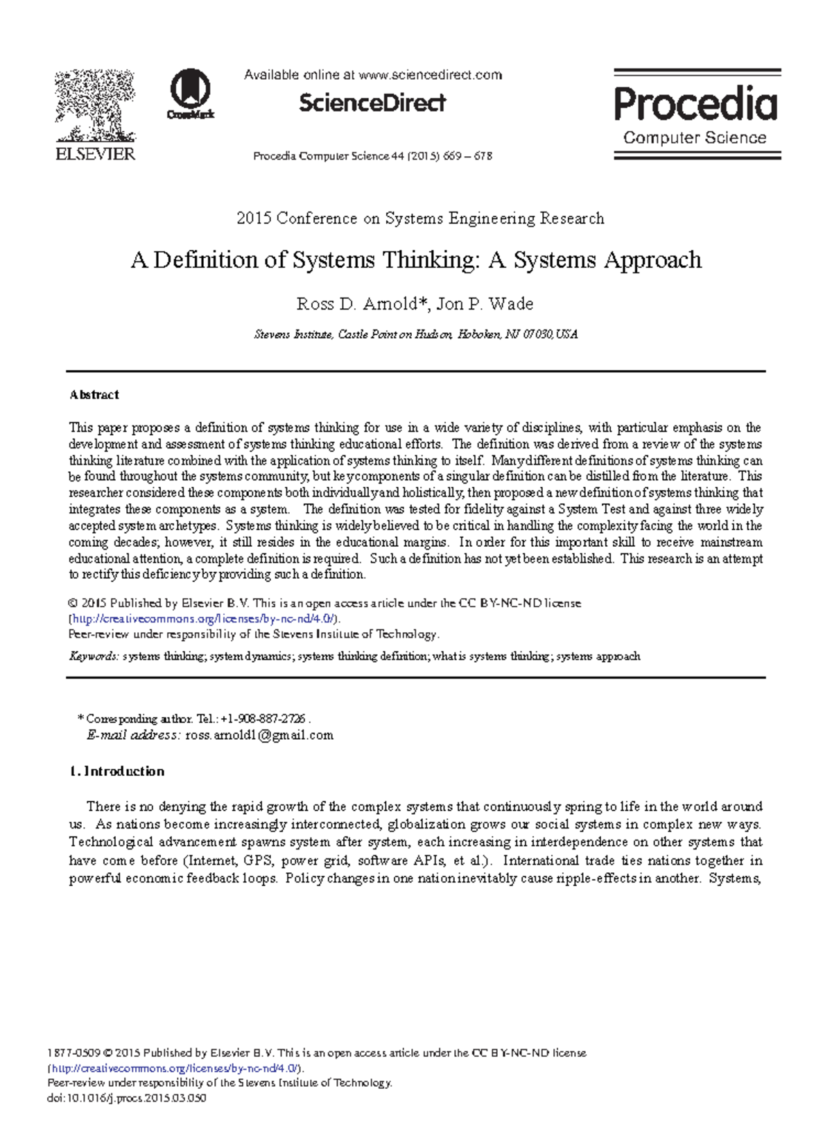 Week1 - NA not applicable - Procedia Computer Science 44 ( 2015 ) 669 ...