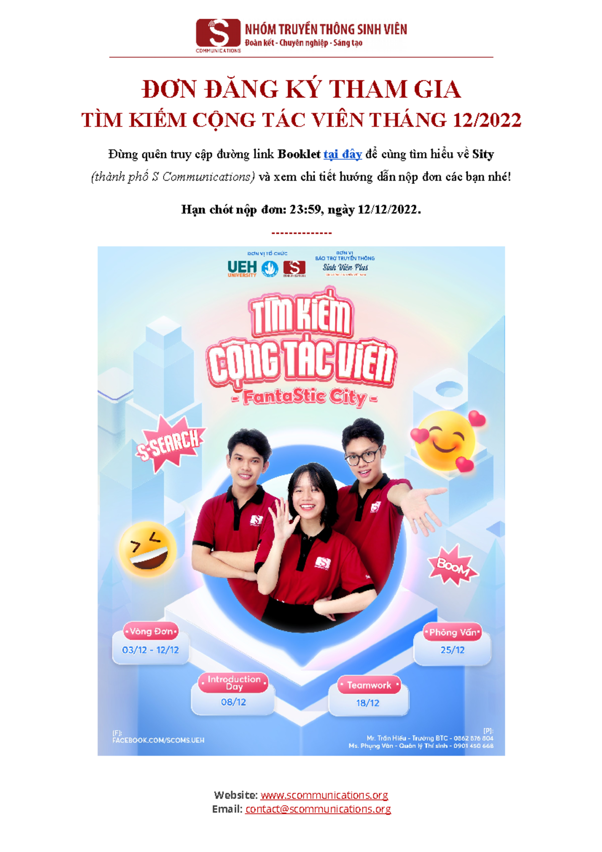 [ Scoms] BỘ PHẬN ER - jjh jhhk - ĐƠN ĐĂNG KÝ THAM GIA TÌM KIẾM CỘNG TÁC ...