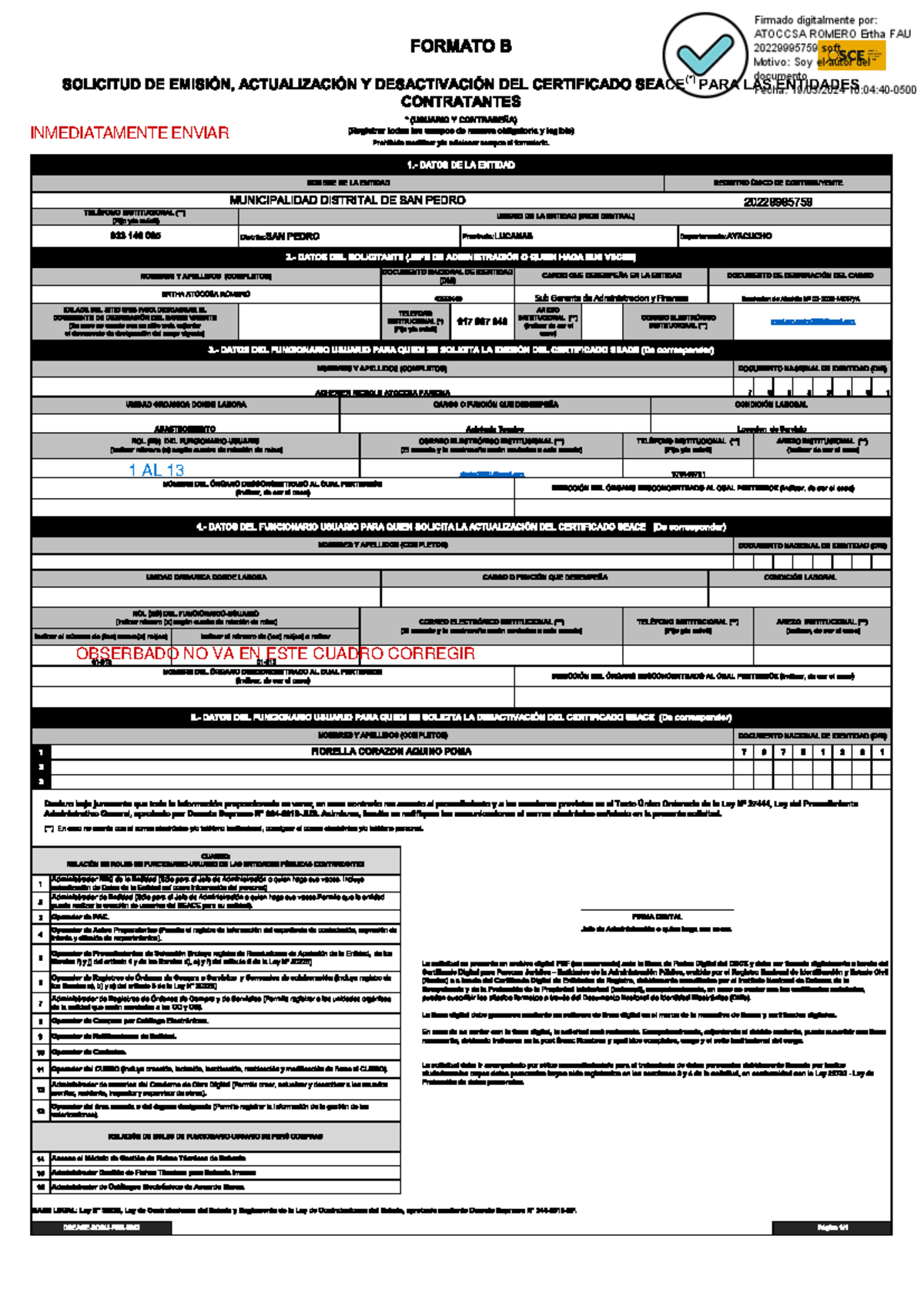 Formato Firmado B - PARA GUIAR PARA EL TRAMITE DE CLAVE USUARIO ...