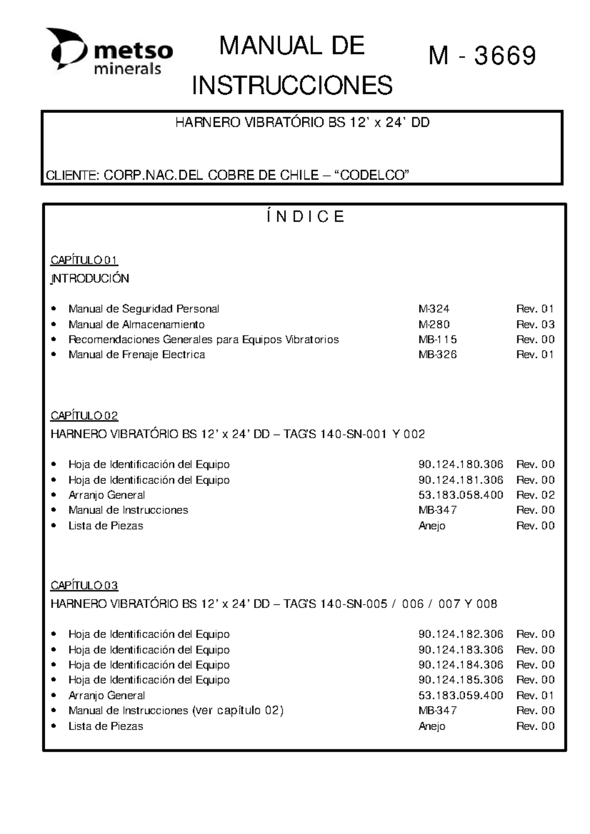 Harneros metso - manual apoyo a maquinas - MANUAL DE HARNERO VIBRATÓRIO ...