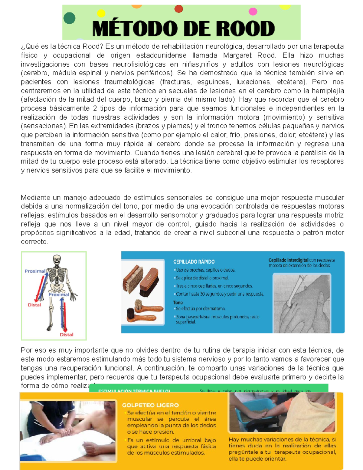 Qué es la técnica Rood - tecnica rood - ¿Qué es la técnica Rood? Es un ...