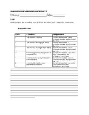 Learning Activity Sheet 1-Week 5 - LEARNING ACTIVITY SHEET 1 DESCRIBING ...